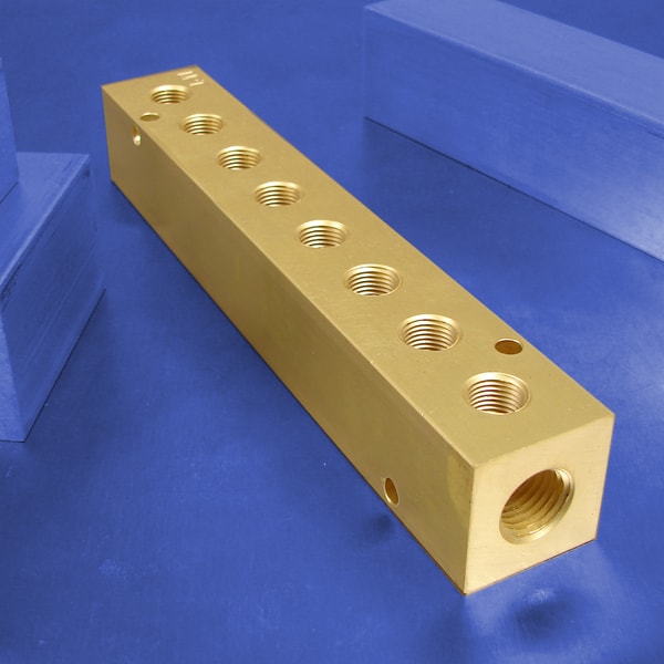 8-Station Brass Pneumatic Manifolds | Brass 8-Station Manifolds ...