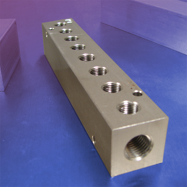 8-Station, 3/8 NPT (F) Input, Stainless Steel Manifold | 8-Station, 3/8 ...